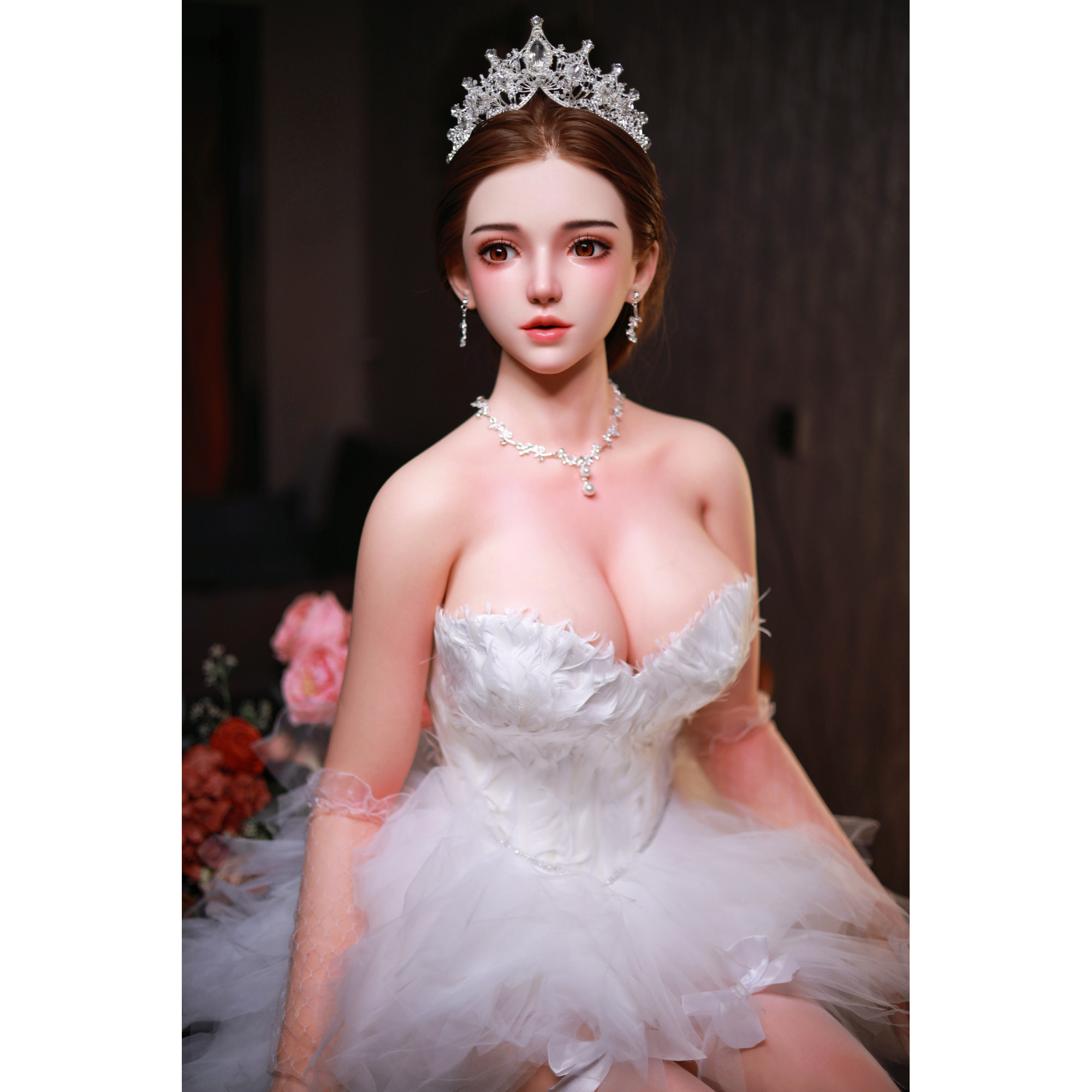 FUDOLL 163cm D J033 Rose (with movable jaw) Full Silicone Sex Doll
